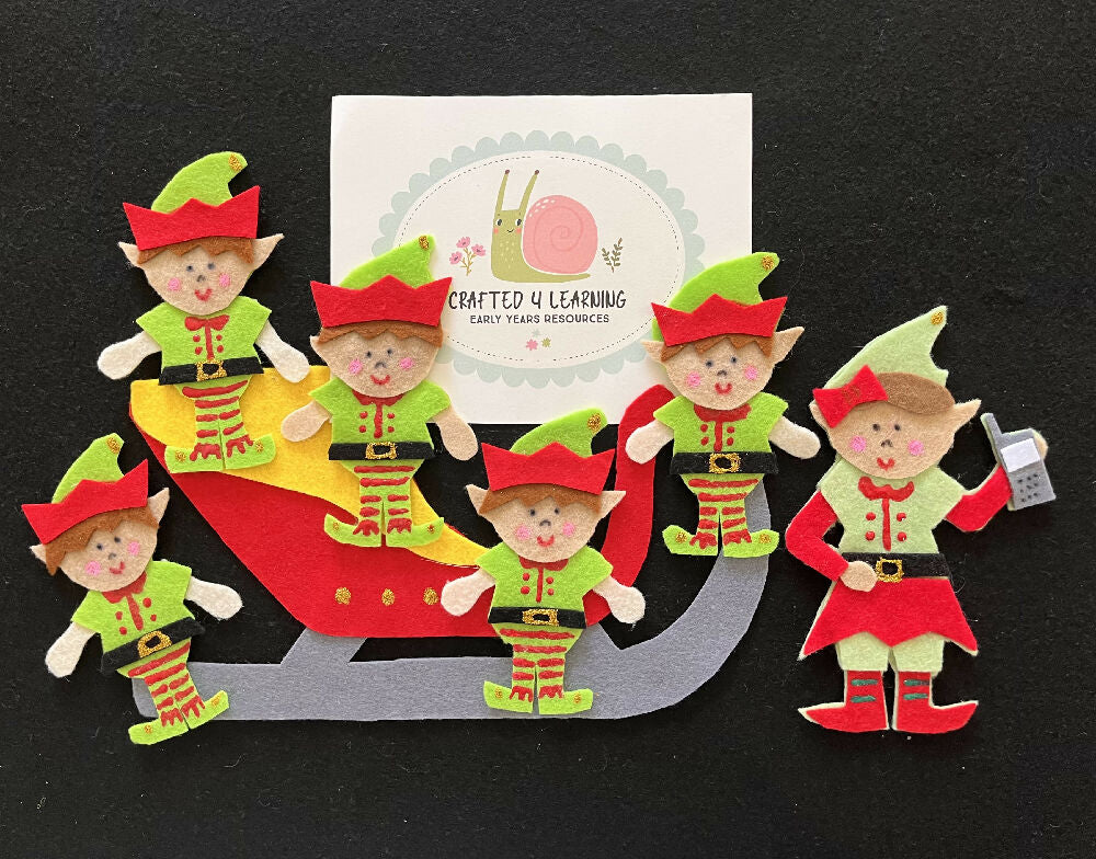 Five Little Elves Felt Board Set