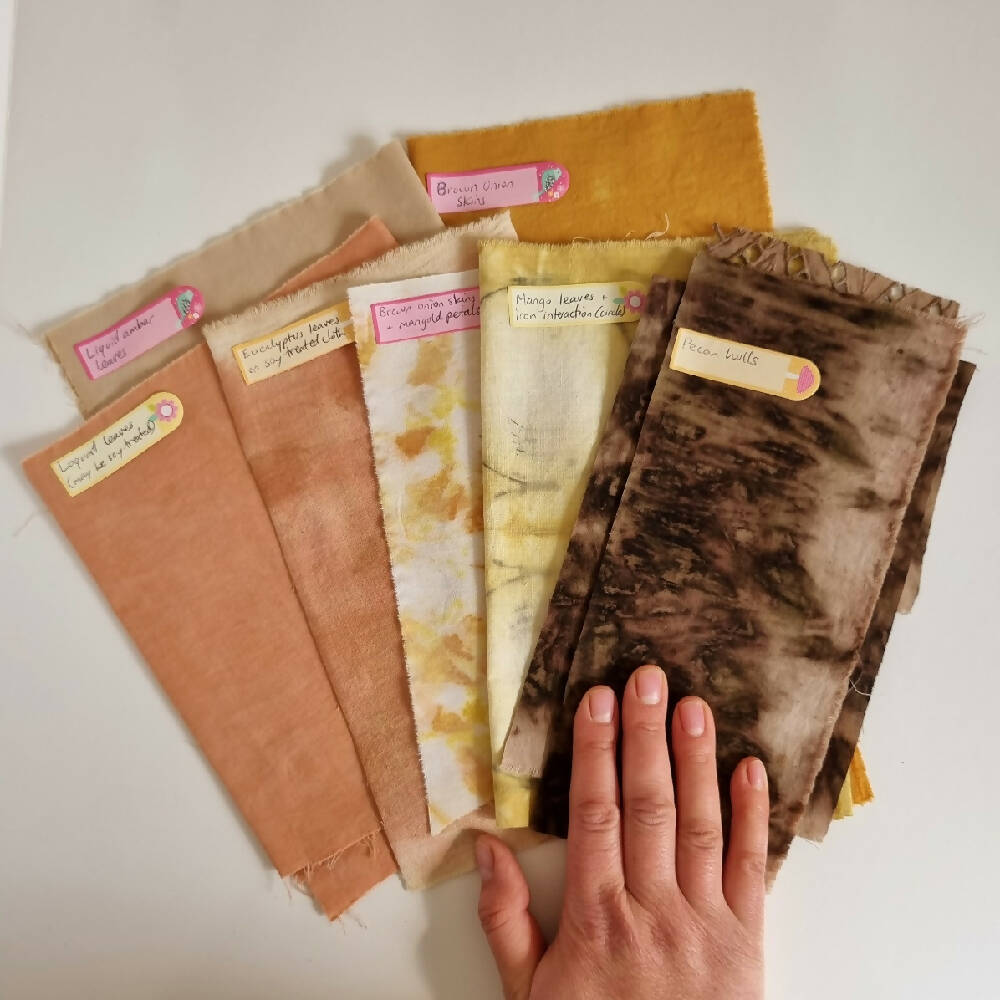 Hand-dyed Fabric - Naturally Dyed Fabric - Plant-Dyed Textiles