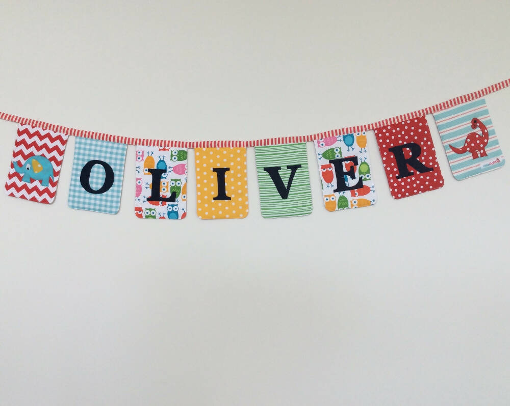 Personalised Name Bunting- Multi Colours