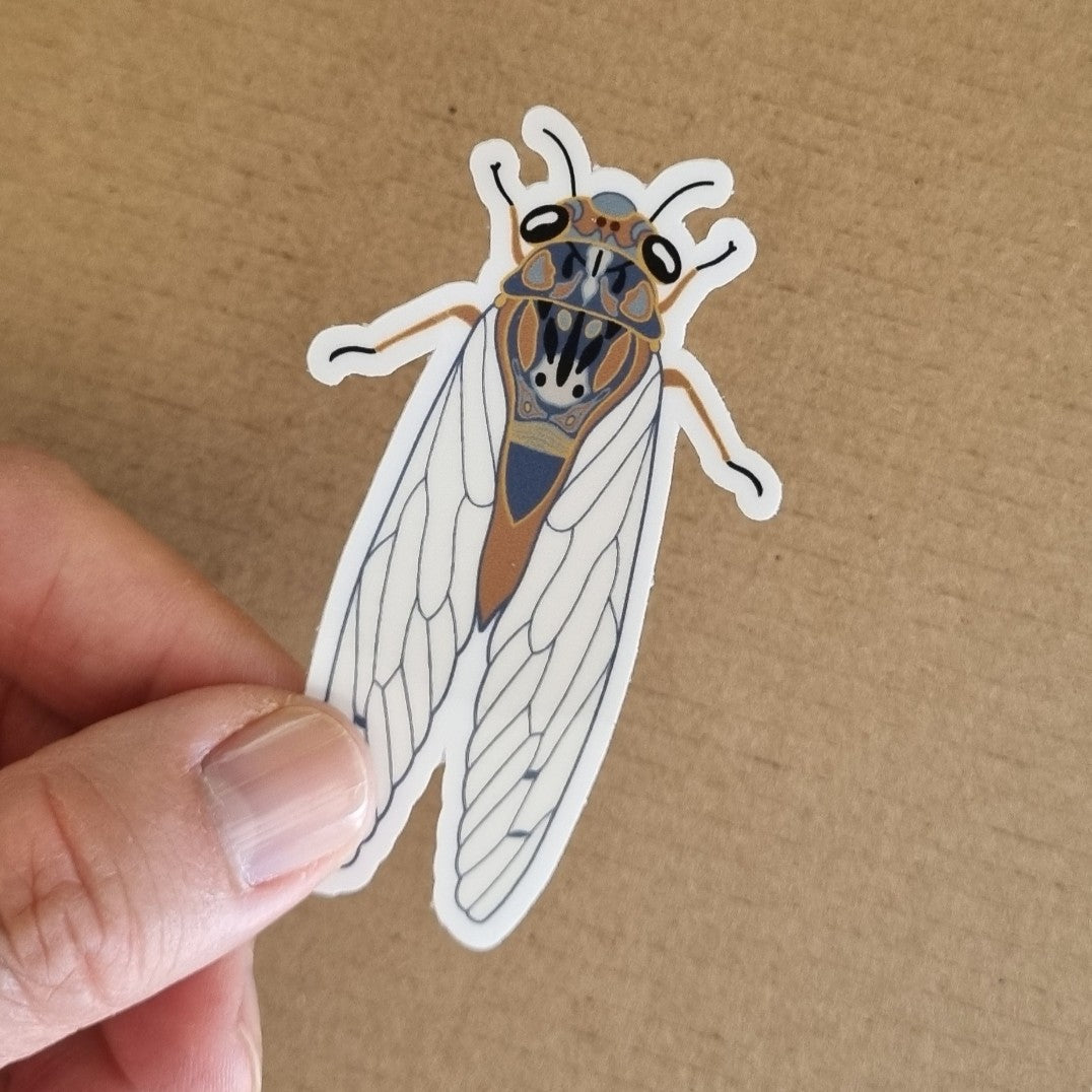 Tan Cicada Bug Insect Sticker