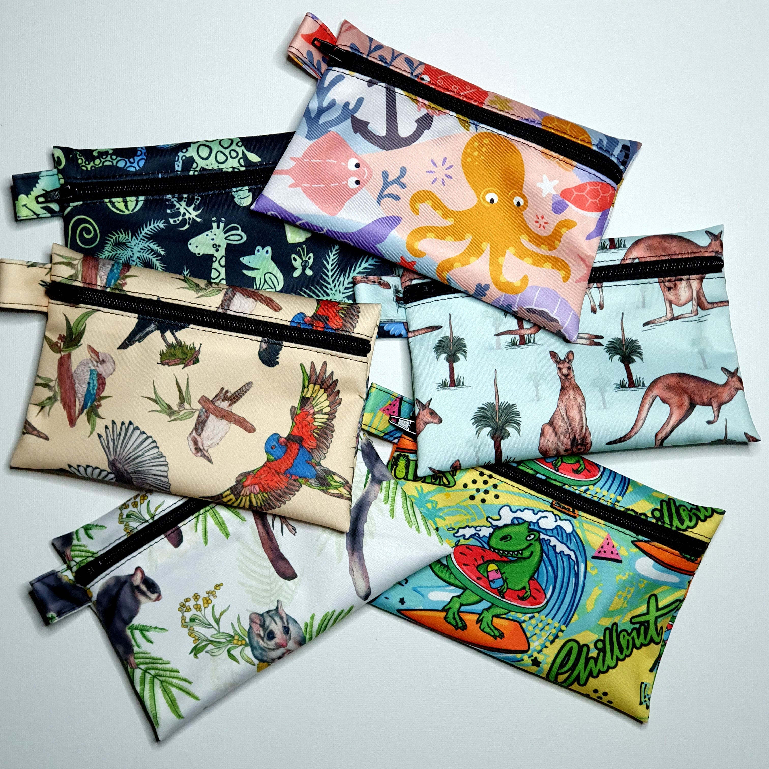 Mini Wet Bags in Various Designs, 15cms x 10cms