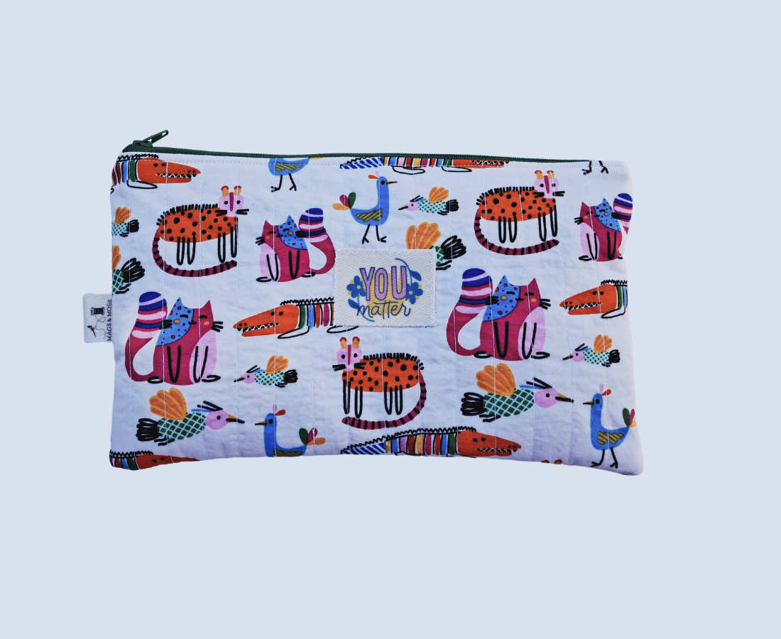 Fun Quilted Pencil/Makeup Case