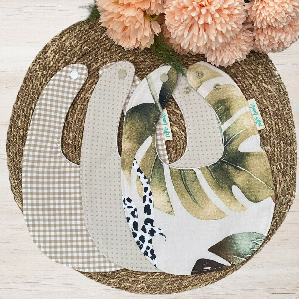 3 Dribble Bib Bundle - Jungle Baby - Bibs