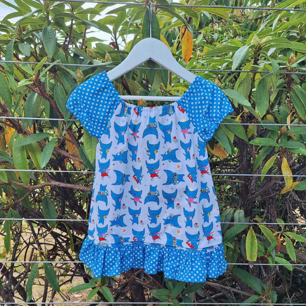 Girls Cat Print Dress | Size 1