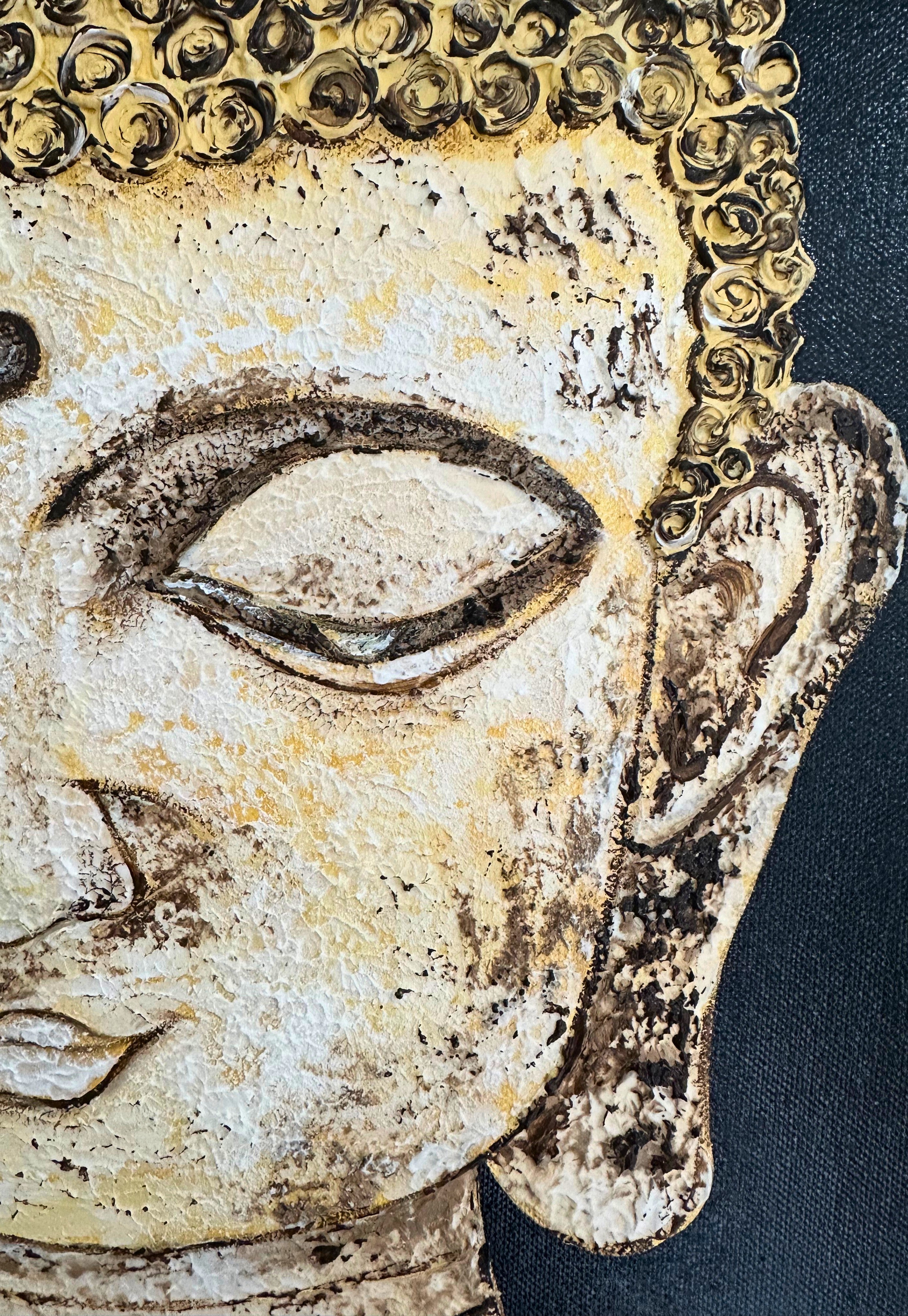 Inner Peace–Textured Buddha Artwork