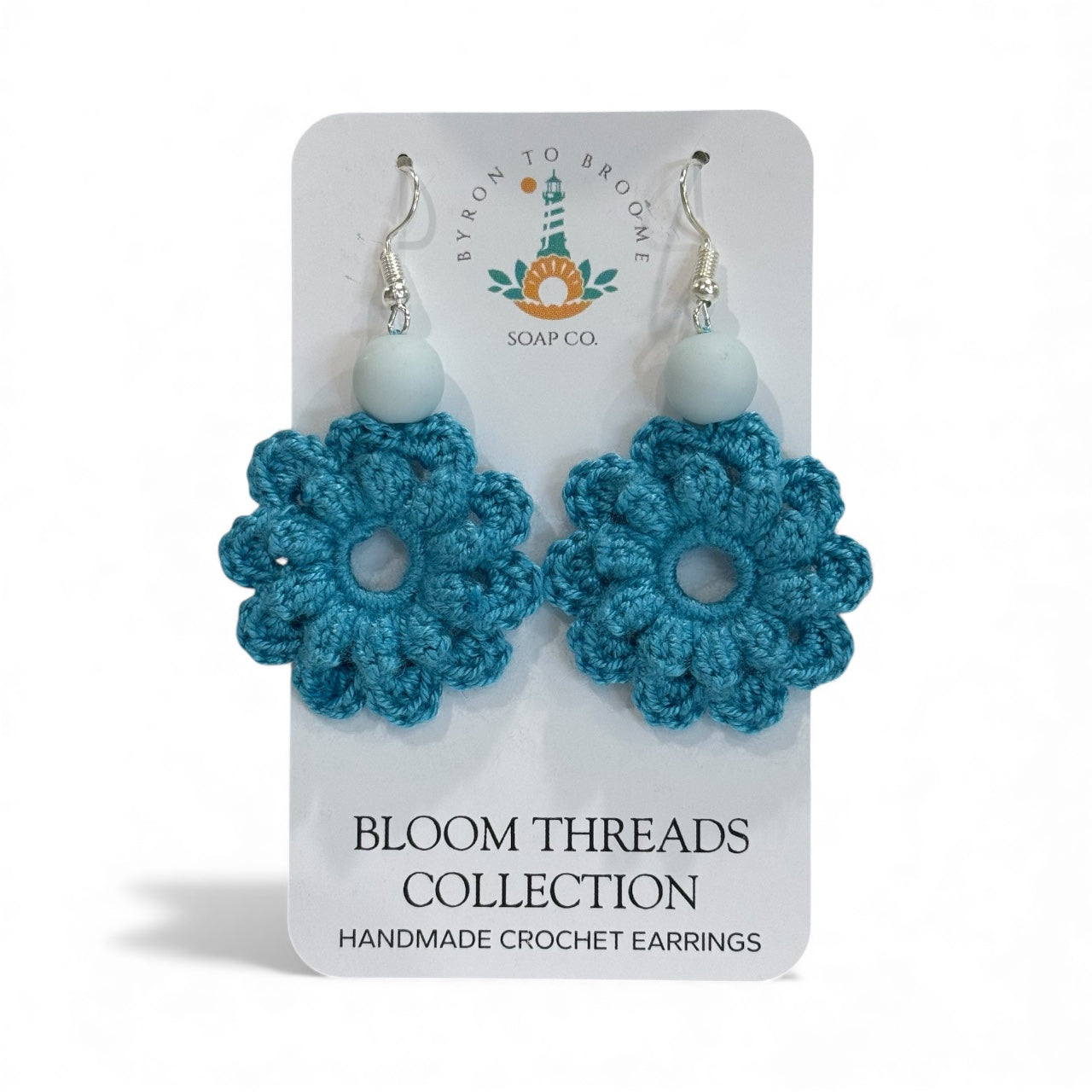 Crochet Earrings - Bloom Threads: Azure Tide