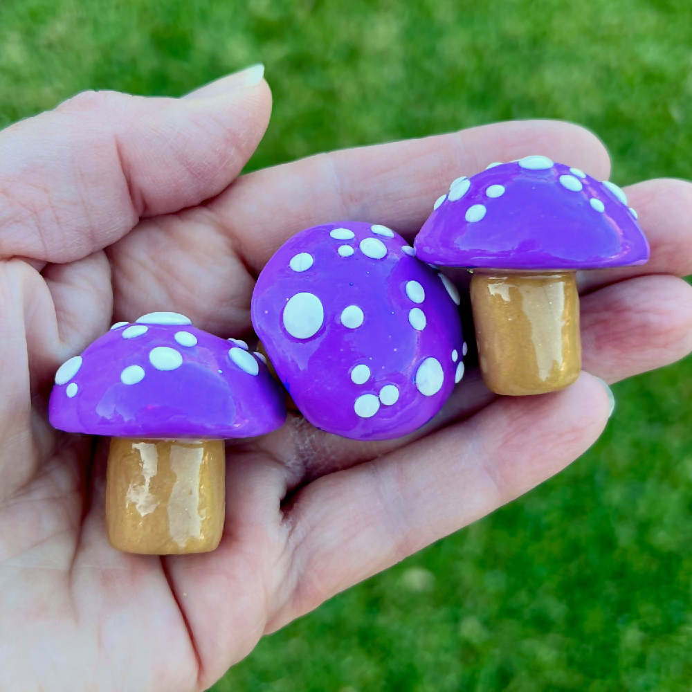 Whimsical toadstool trio - Charli