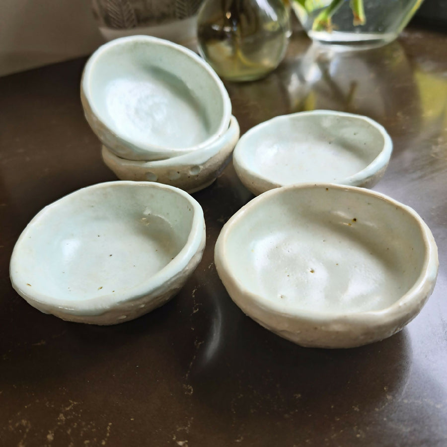 Small Ceramic Condiment Dish - Trinket Dish - Set of Two