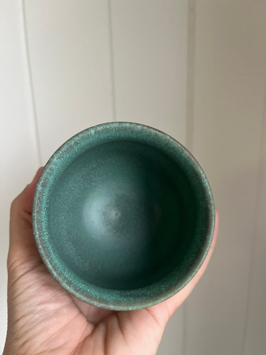 Ceramic Matcha Cup - Turquoise & White