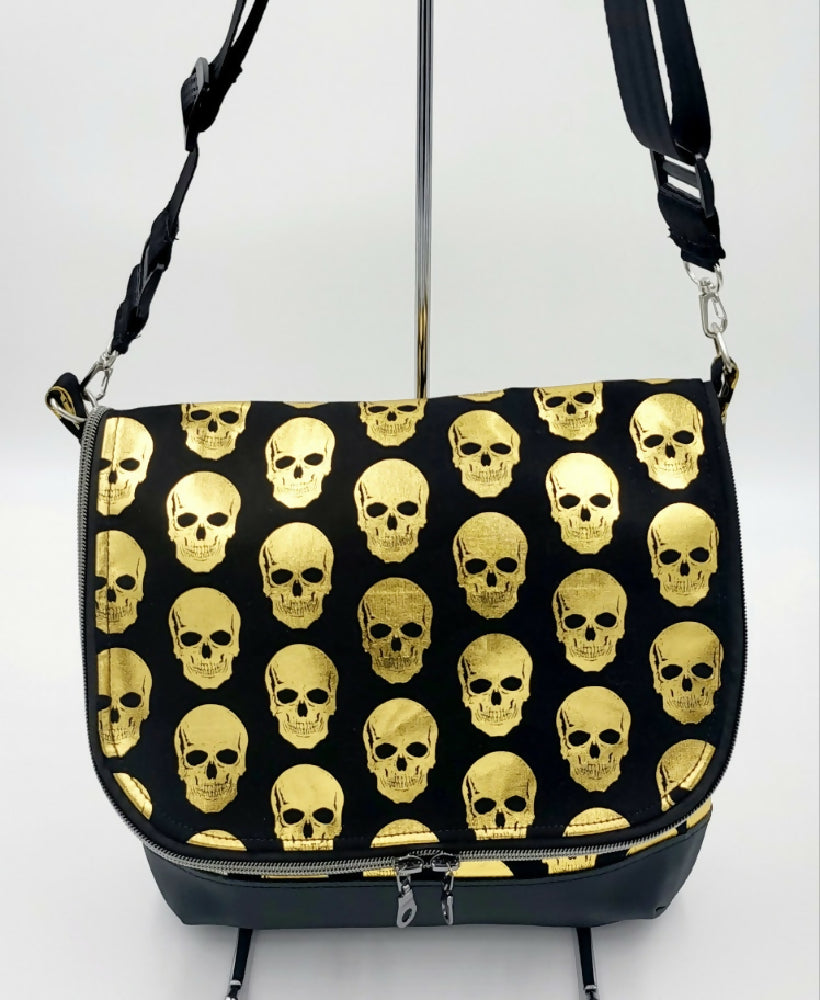 Golden Skulls Evie Messenger Bag