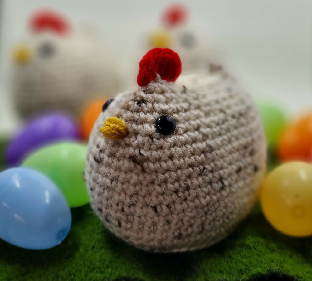 Handmade Crochet Chicken Plush Toy