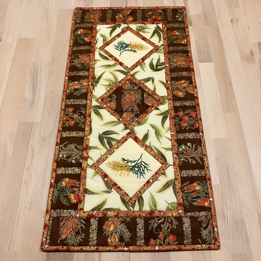 handmade Australian native quilted - grevillea
