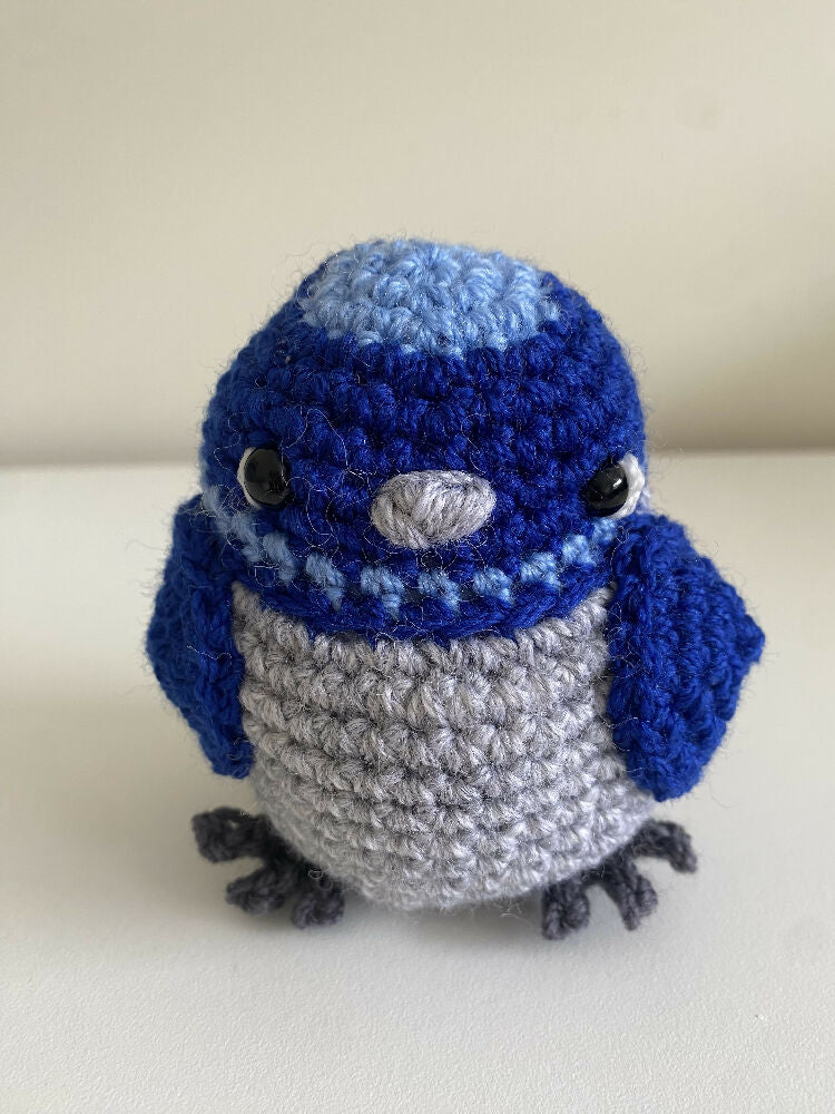 Small & Large Blue Wren - crocheted toy