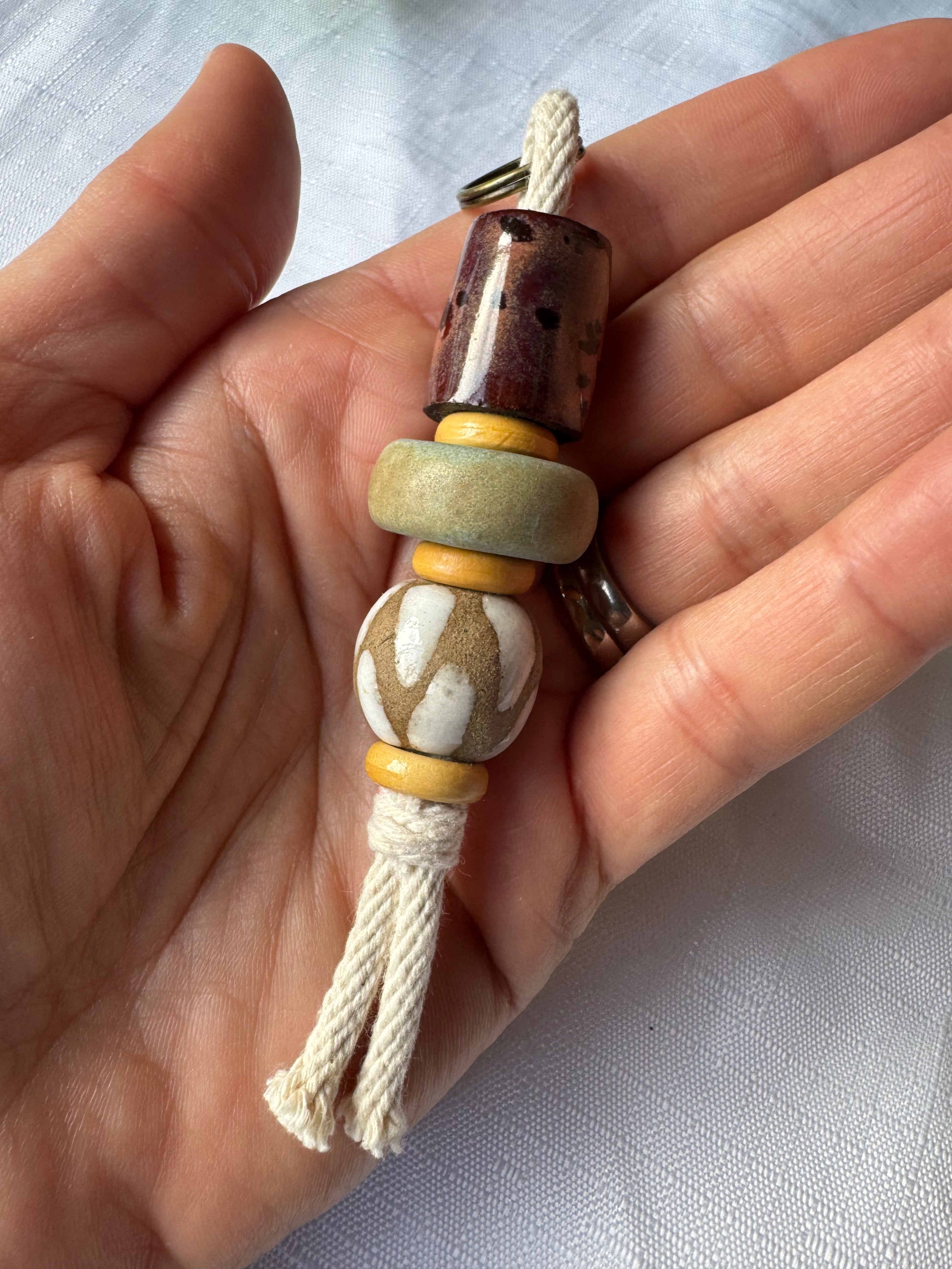 Clay keyring, decorative piece
