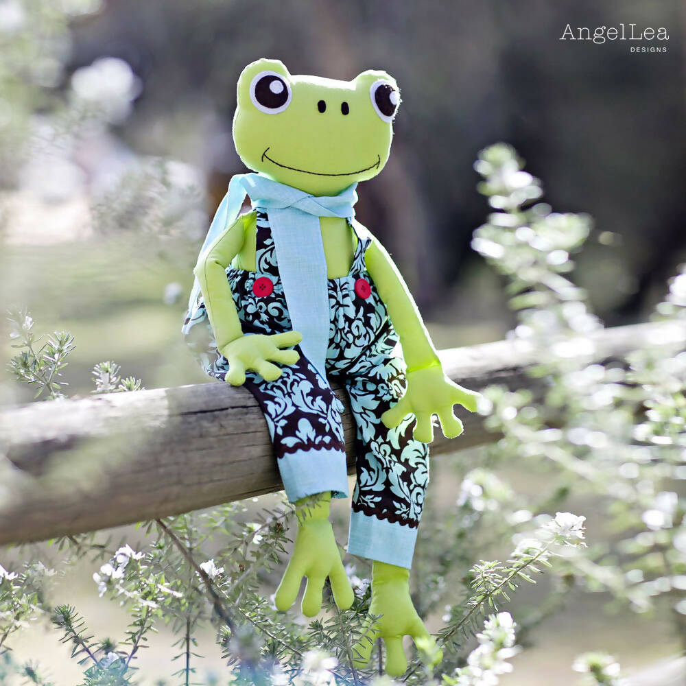 Frog Pattern. Fergus the Frog Softie PDF Sewing Pattern