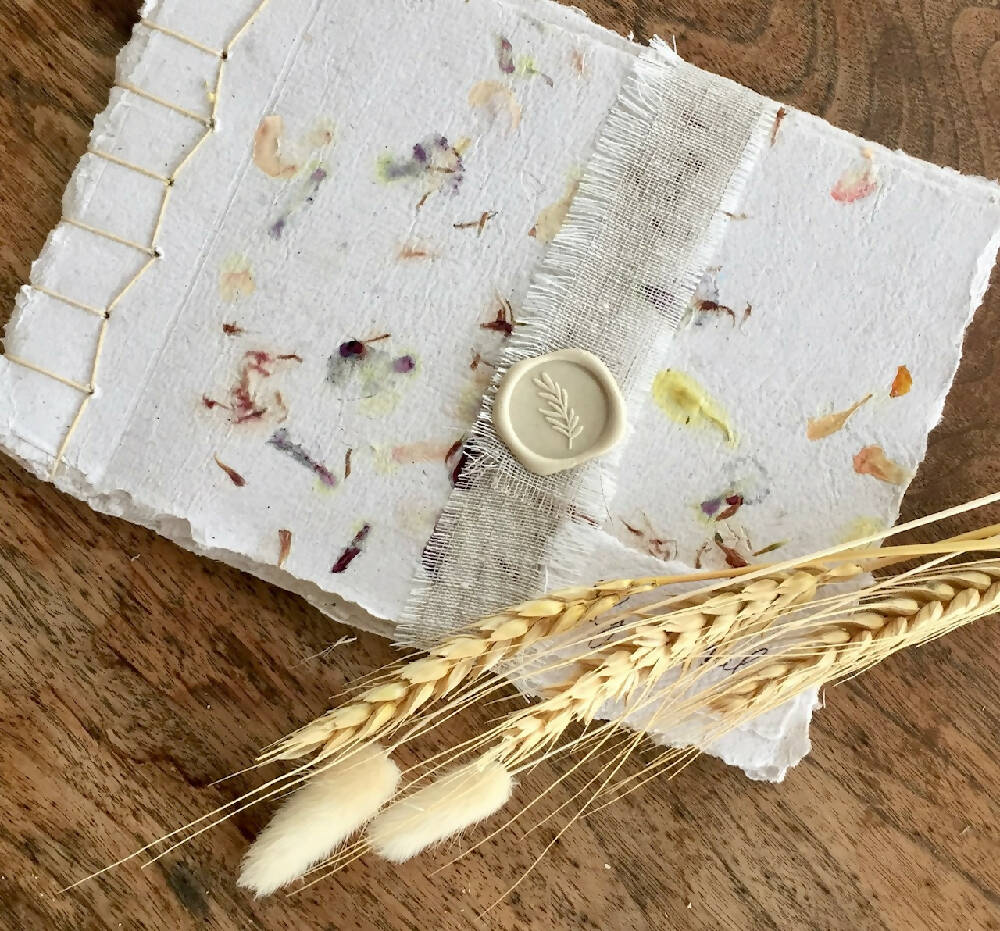 A4 Personalised Handmade Paper Guest Book - Eco Friendly