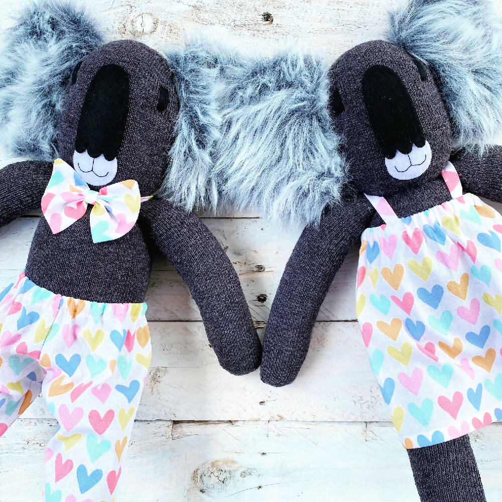Raphael & Rose Sock Koalas - Valentines Day - READY TO SHIP