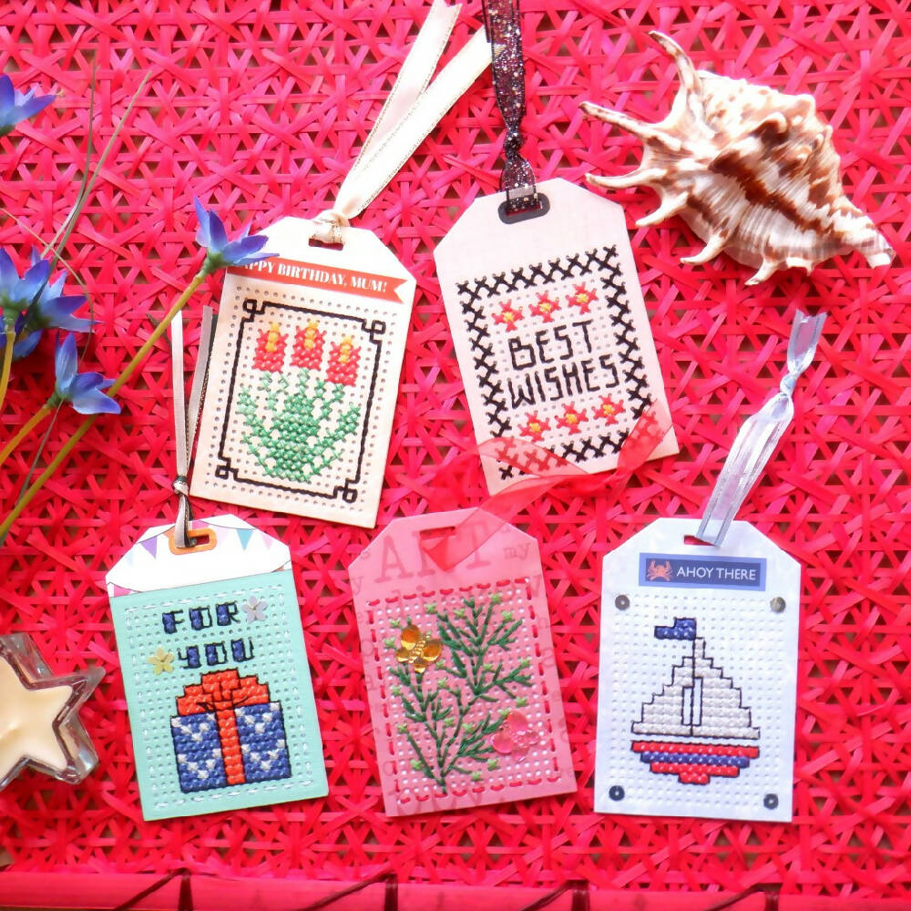 Assorted Cross Stitch Gift Tags Sets