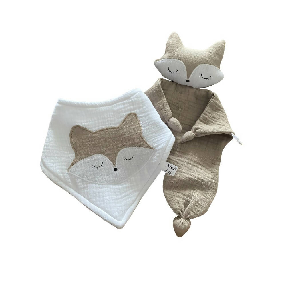 Baby Fox Comforter & Matching Bib Set