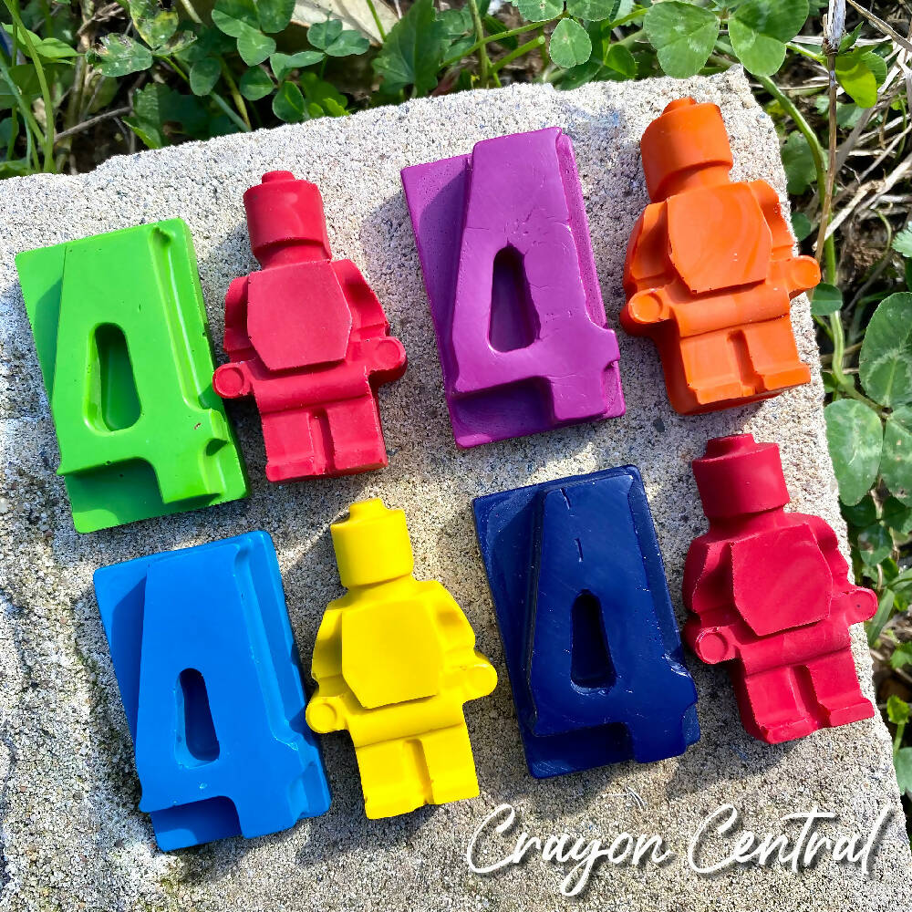 Brick Men Crayon Party Favours