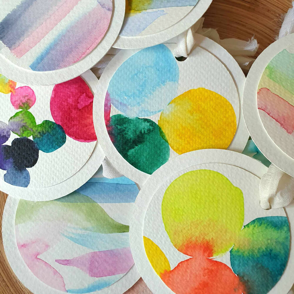 Handpainted Gift Tags | Round