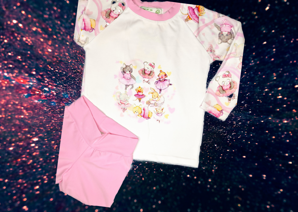 Animal Dancers Baby Tee and Leggings Set Size 2