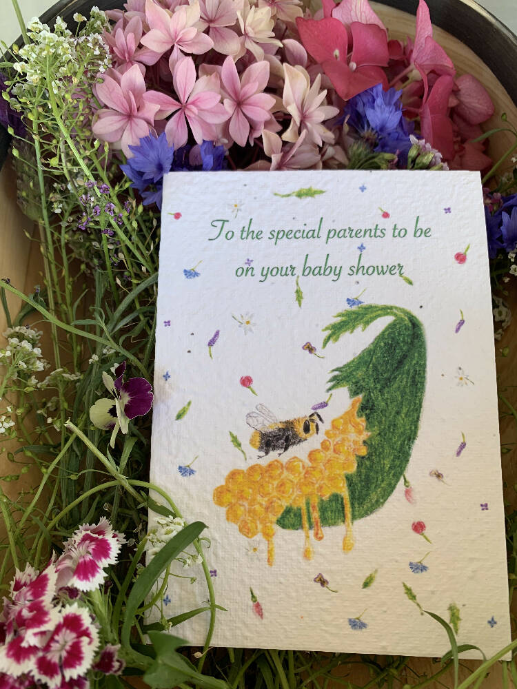 Baby Shower Seeded Paper Greeting Card