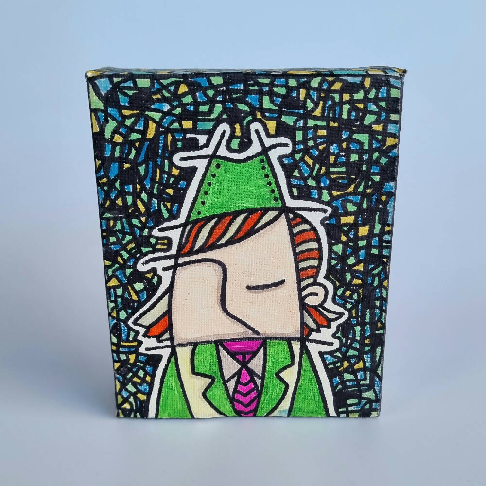 Headline Series : David Original Ink on Canvas